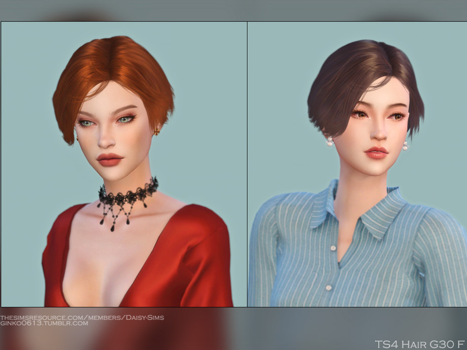 The Sims Resource: Hair G30 by DaisySims - Sims 4 Hairs