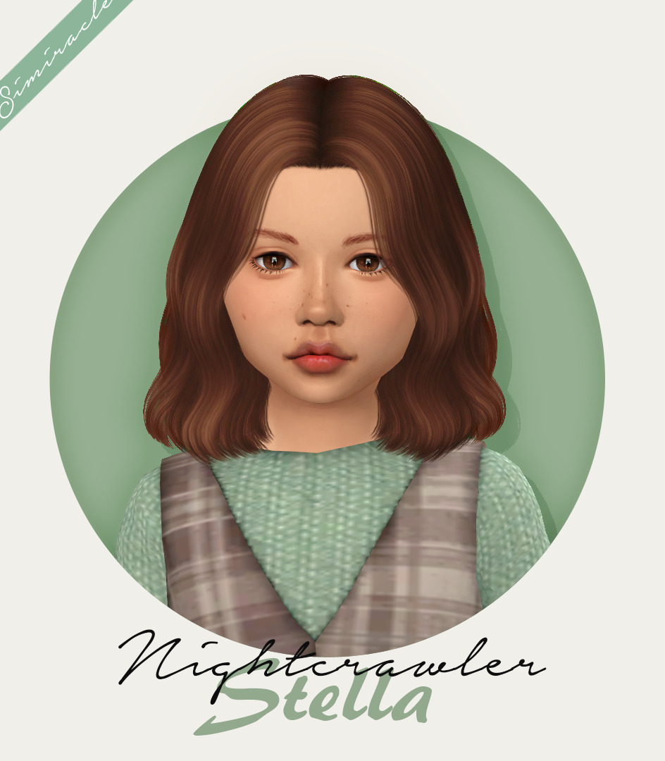 Simiracle: Nightcrawler`s Stella Hair Retextured - Sims 4 Hairs