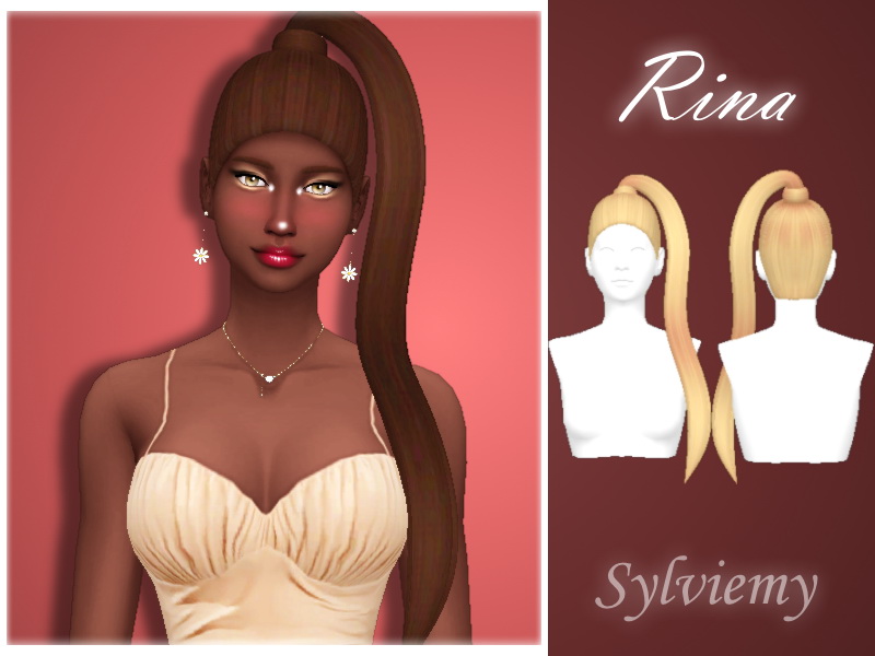 The Sims Resource: Rina Hairstyle by Sylviemy - Sims 4 Hairs