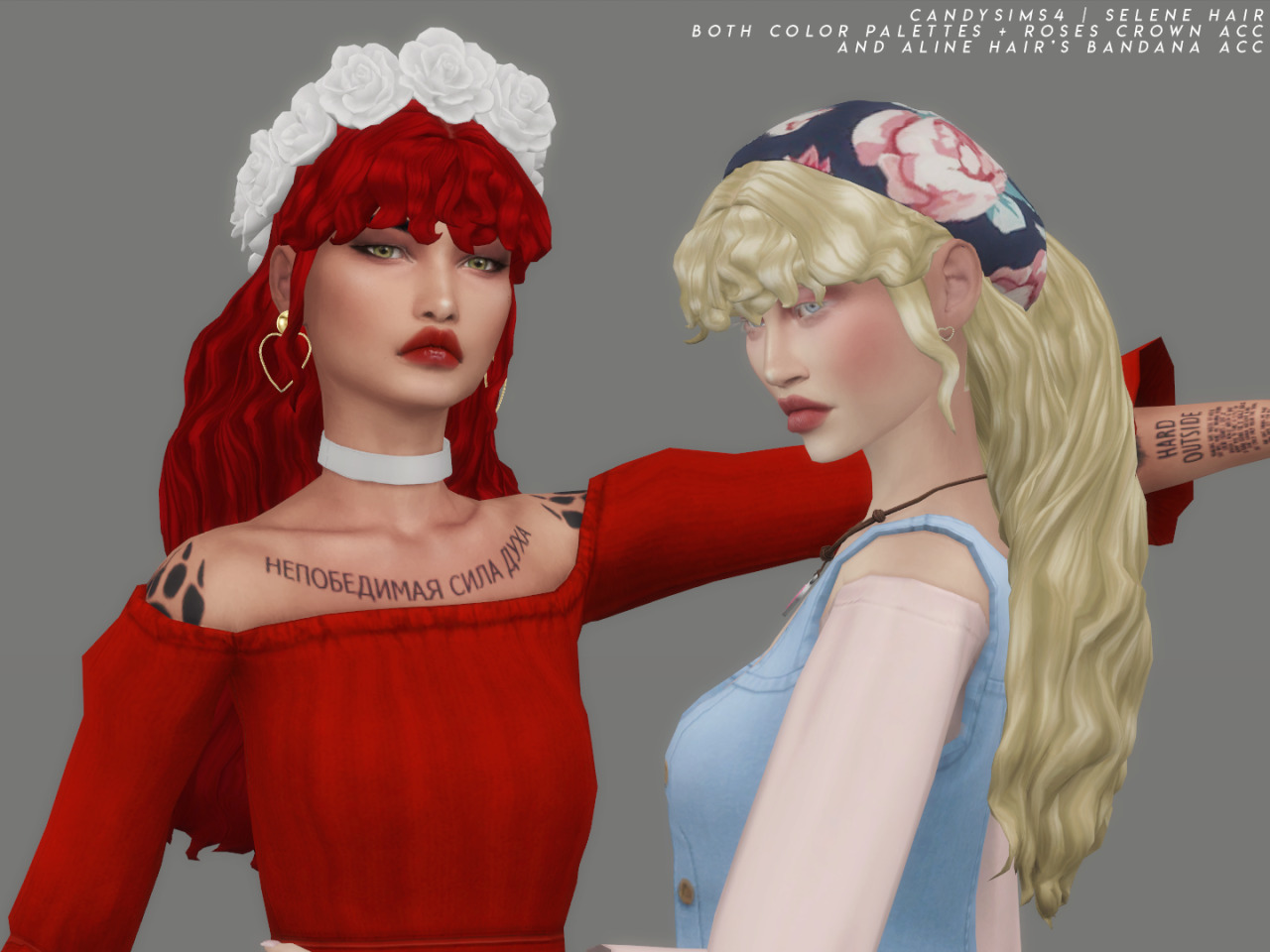 Selene Hair ~ Candy Sims 4 - Sims 4 Hairs
