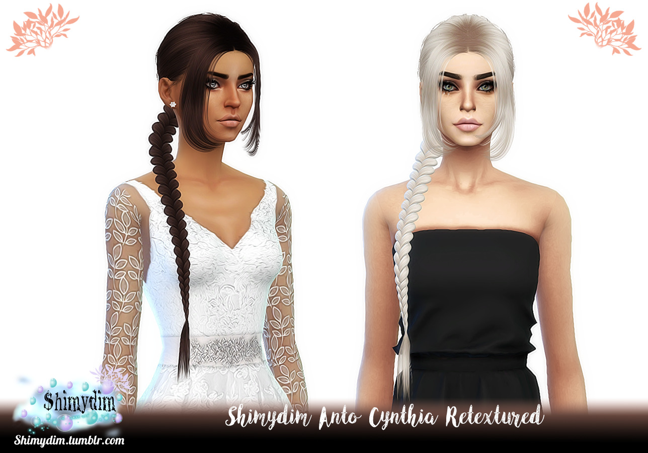 Anto`s Cynthia Hair Retextured ~ Shimydim - Sims 4 Hairs