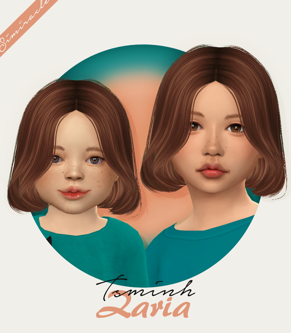 TsminhSims Zaria Hairstyle Retextured ~ Simiracle - Sims 4 Hairs