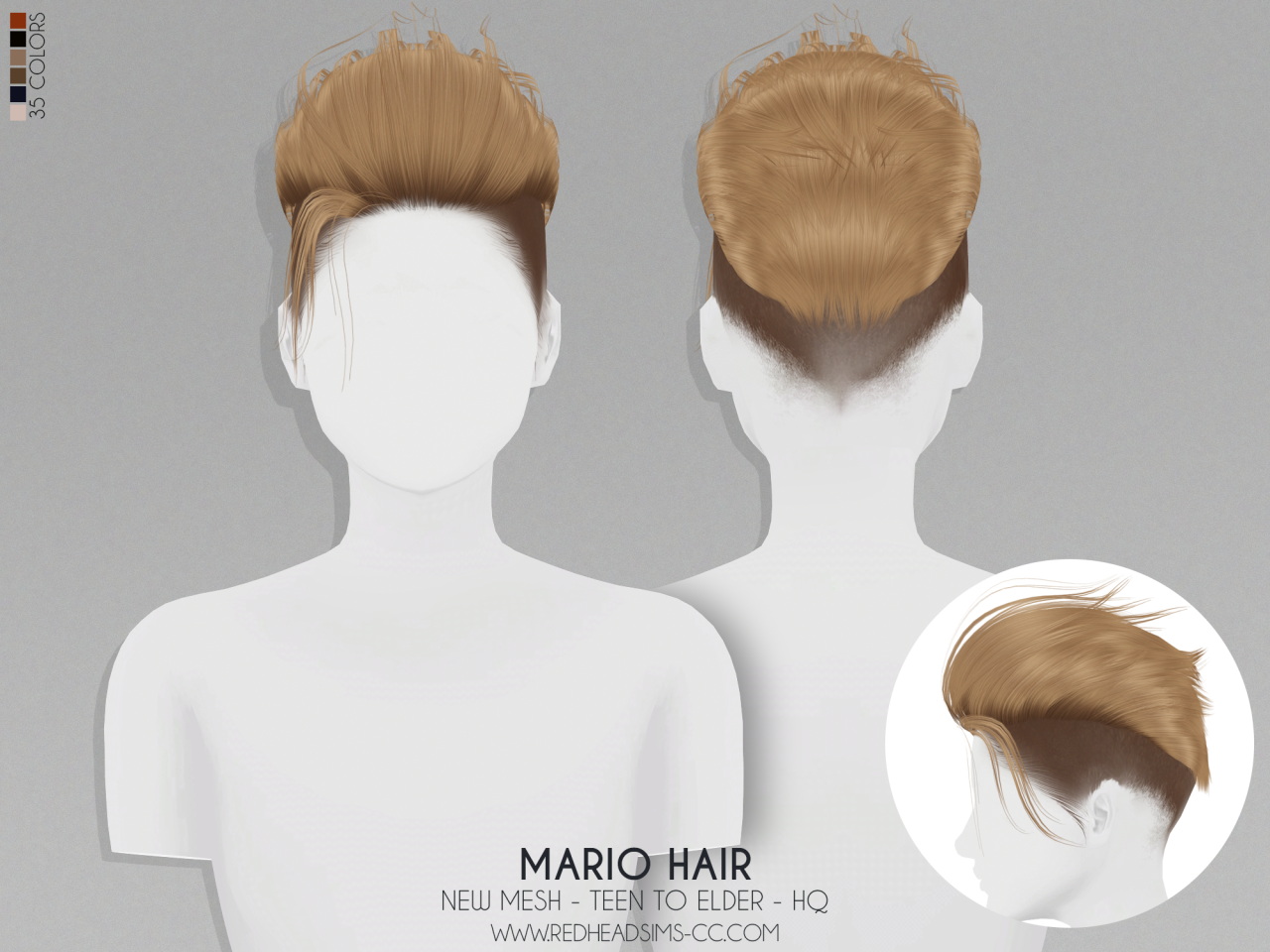 Mario Hairstyle ~ Coupure Electrique - Sims 4 Hairs