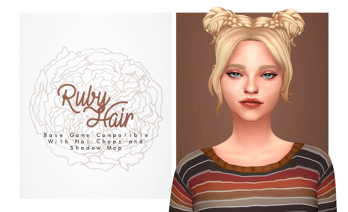 Ruby Hair ~ Isjao - Sims 4 Hairs