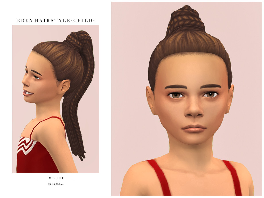 Eden Hairstyle Child by Merci ~ The Sims Resource - Sims 4 Hairs