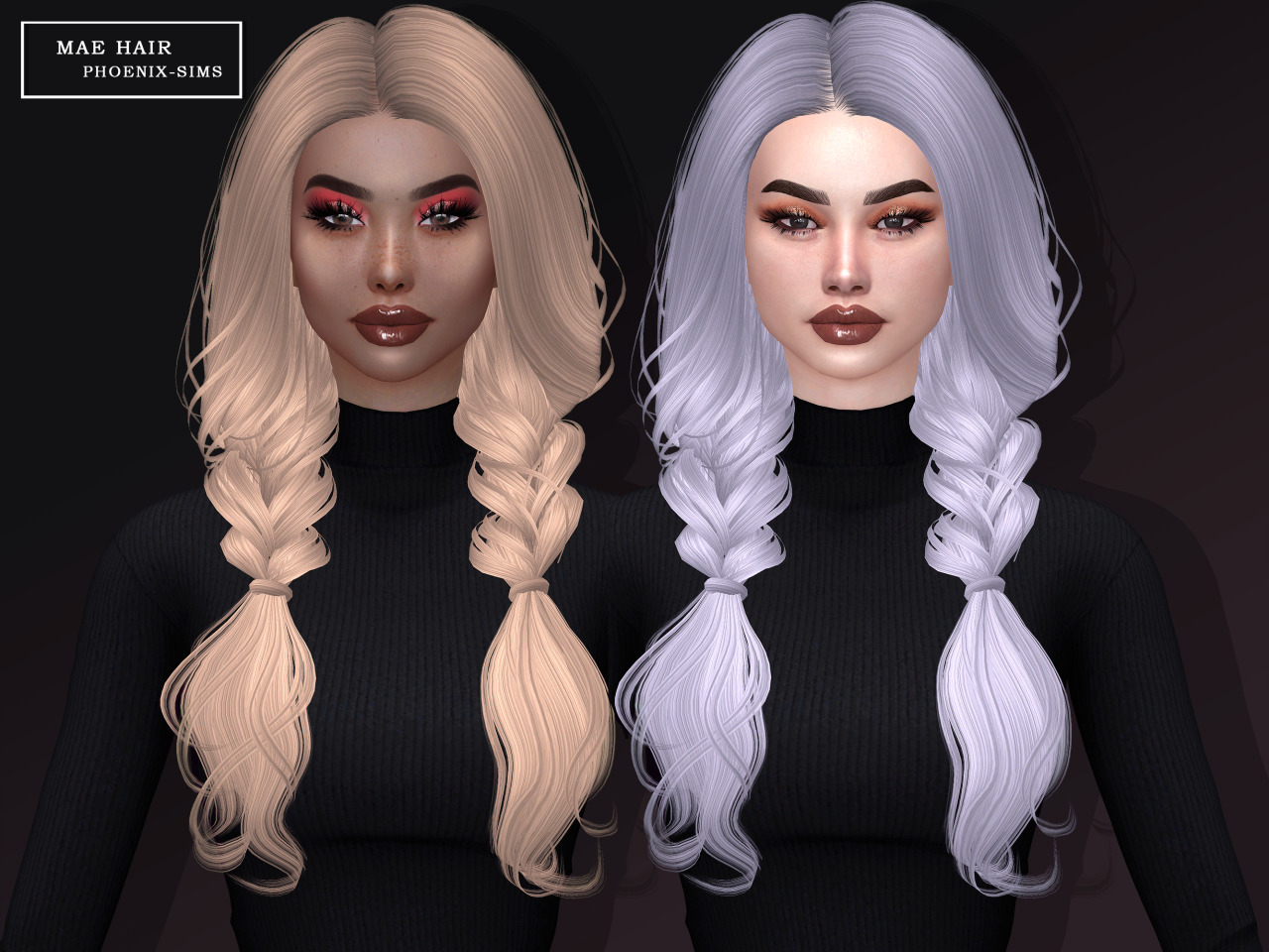 Mae,Yaya, Morn, Raven, Nikita and Oakley Hair ~ Phoenix Sims - Sims 4 Hairs