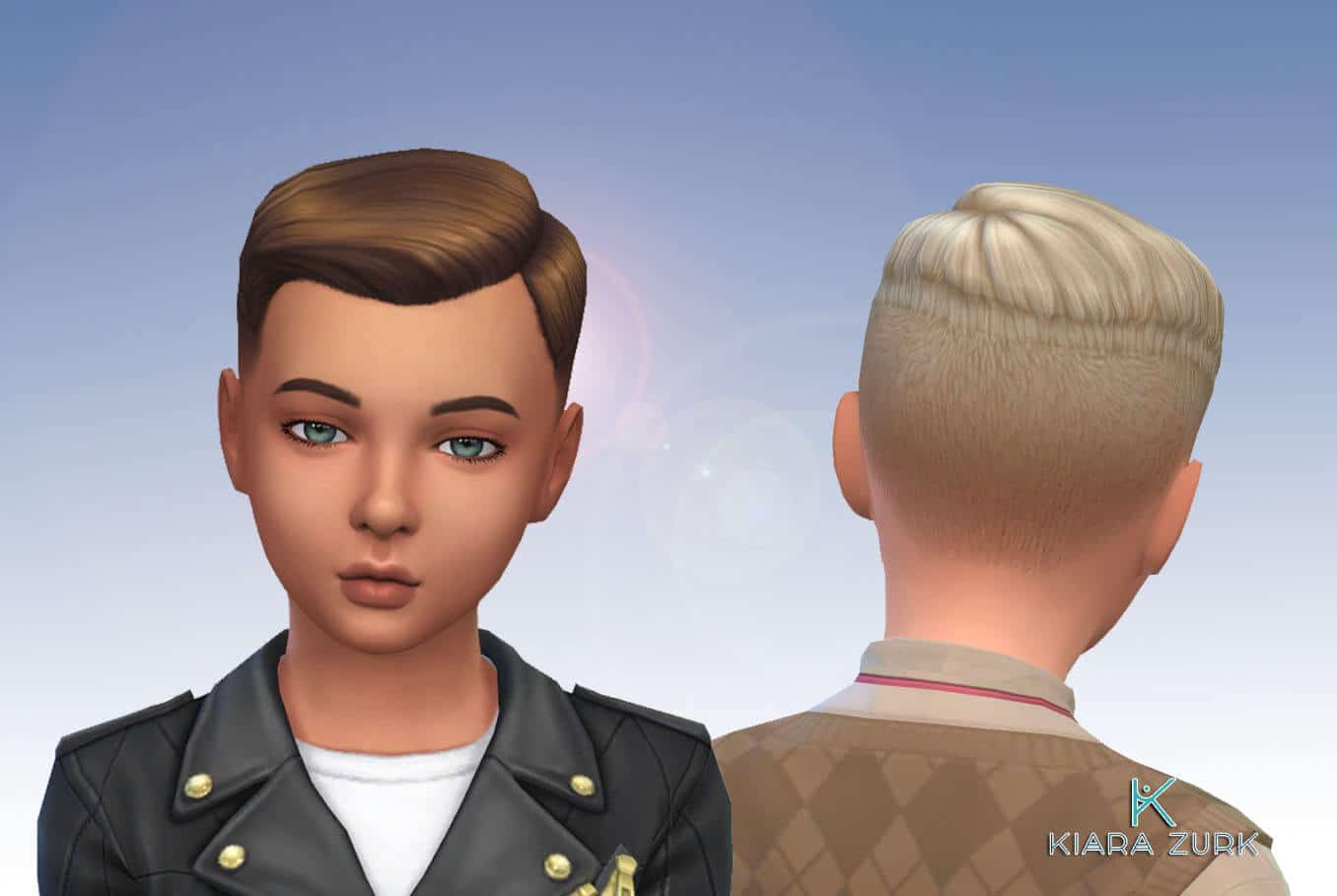 Short Crew Cut Side Part for Boys ~ Mystufforigin - Sims 4 Hairs