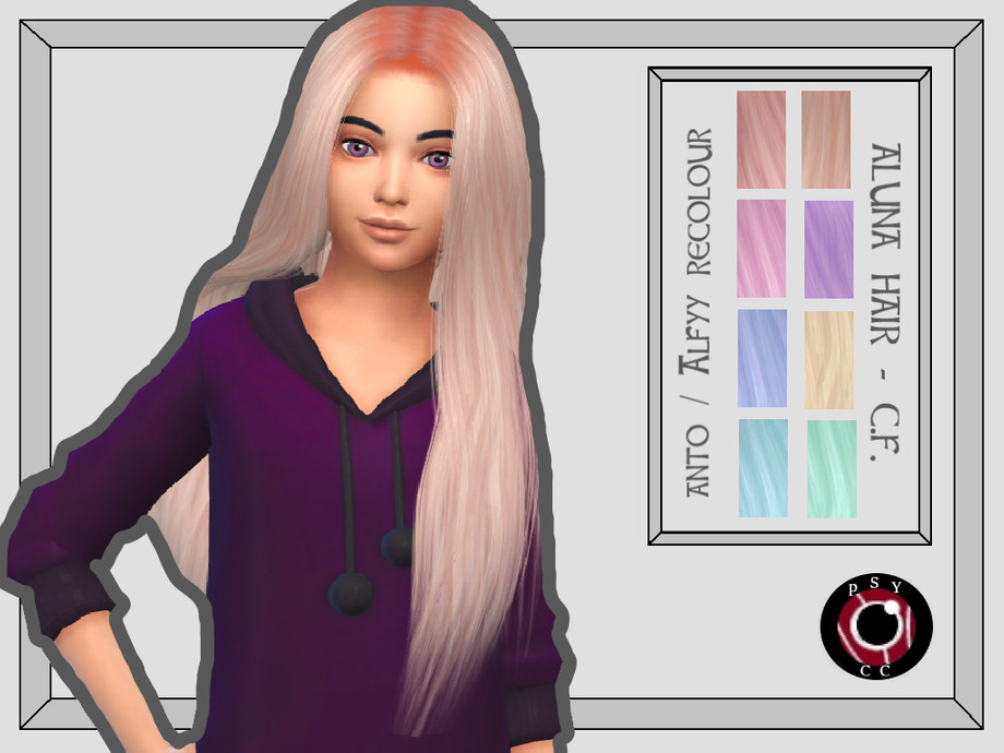 Anto's Aluna Hair by Psychachu ~ The Sims Resource - Sims 4 Hairs