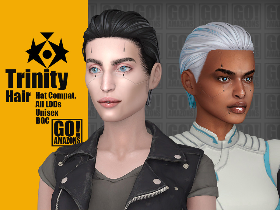 Trinity Hairstyle ~ The Sims Resource - Sims 4 Hairs